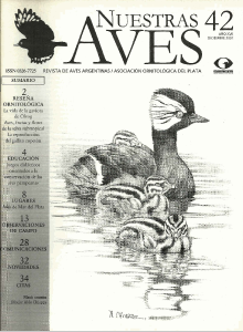 Revista Nuestras Aves N° 42 (2001) | Aves Argentinas